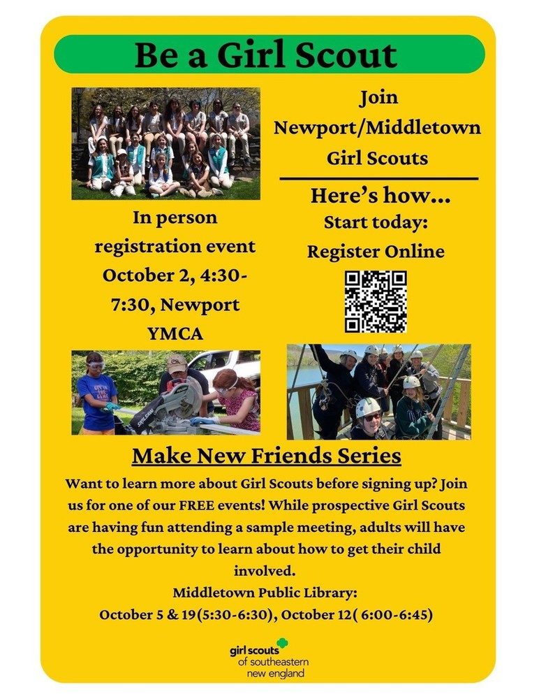 Girl Scouts - Make New Friends Series and Registration Event | Newport ...