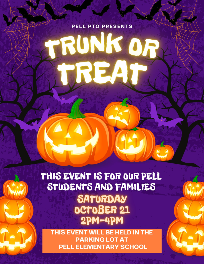 Save The Date: October 21st Pell Trunk Or Treat 🎃 | Newport Public Schools